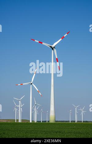 Modern wind turbines seen in rural Germany Stock Photo - Alamy