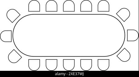 Seats arrangement plan. Floor plan with chairs and tables for ...