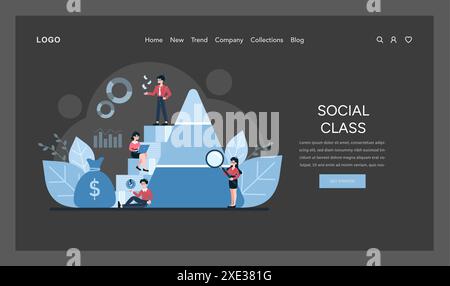 Social Class segmentation. Engaging vector artwork displaying the ...