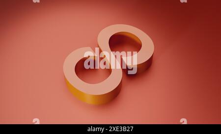 3D illustration of neon infinity sign, abstract wallpaper Stock Photo ...