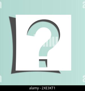 Concept background with minimal question mark symbol, 3d rendering ...