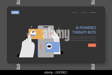 AI-Powered Therapy Bots concept. Illustrating interaction with ...