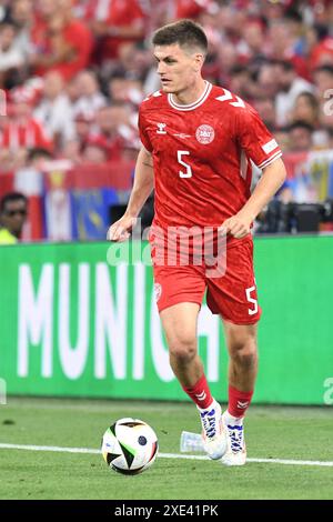 MUNICH, GERMANY - JUNE 25: Joakim Maehle of Denmark during the UEFA ...