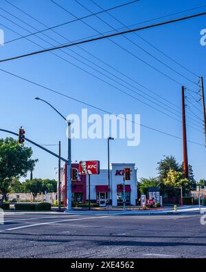 A KFC restaurant in Modesto California at night Stock Photo - Alamy