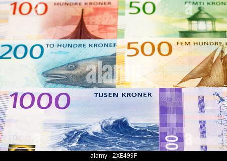 Norwegian krone a business background Stock Photo - Alamy