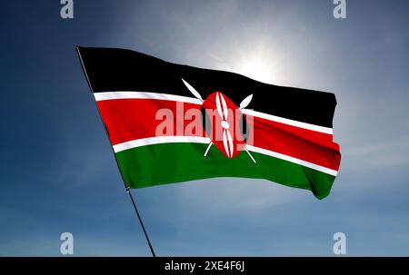 Flag of Kenya. Kenyan protesters Stock Photo - Alamy