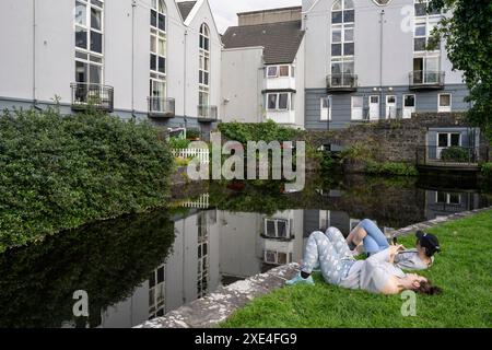Resting along the Corrib river Stock Photo - Alamy