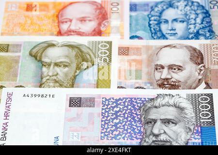 Croatian money - Kuna a business background Stock Photo - Alamy