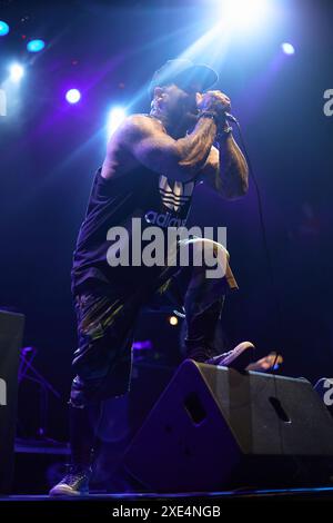 Singer Seth Binzer aka Shifty Shellshock, vocalist of Crazy Town band ...