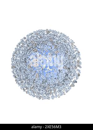 Sphere formed by numbers Stock Photo - Alamy