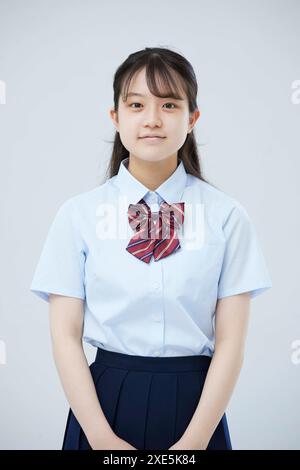 High school girls in summer uniforms Stock Photo - Alamy