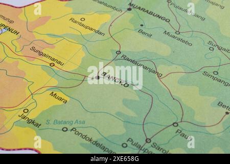 Map of Jambi City, is the capital of Jambi province, Indonesia Stock ...