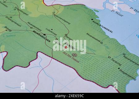 Map of Jambi City, is the capital of Jambi province, Indonesia Stock ...
