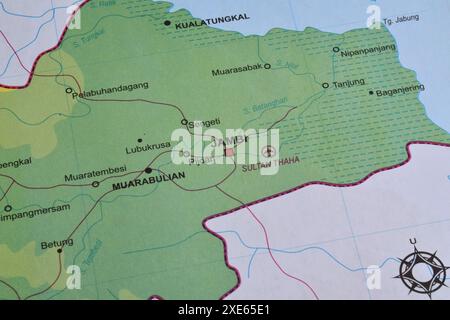 Map of Jambi City, is the capital of Jambi province, Indonesia Stock ...