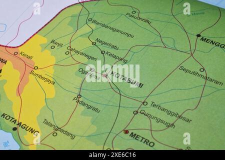 Map of Kotabumi, is the district capital in North Lampung Regency ...