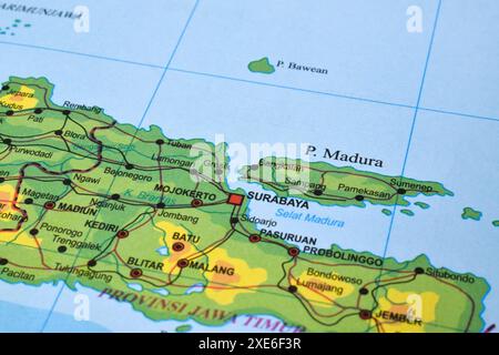 Surabaya City Map. It is the capital of East Java Province, Indonesia ...