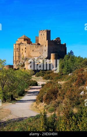 Spanish fortress - Loarre castle. Sunrise. The Spanish defensive ...
