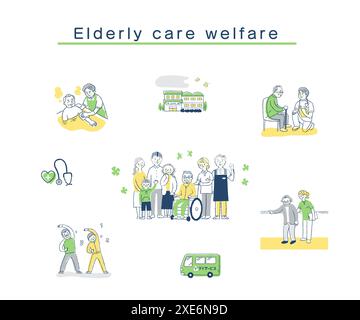 Various care and welfare images Set Stock Photo - Alamy
