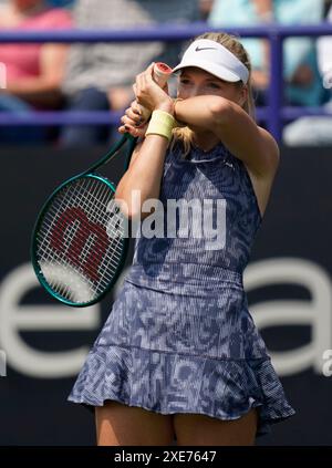 Britain's Katie Boulter reacts during her quaterfinal match against ...