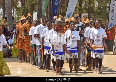 Ukusefya pa Ng'wena, a traditional ceremony of the Bemba people, Kasama ...