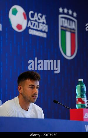 Italy's Stephan El Shaarawy speaks with the media during a Italy ...