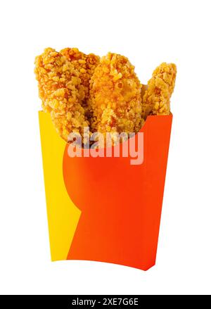 fried chicken nuggets in take out box isolated Stock Photo - Alamy