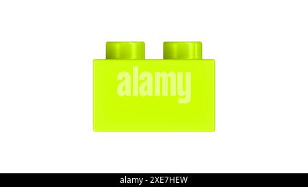Lime Green Lego Block Isolated on a Black Background. Close Up View of ...