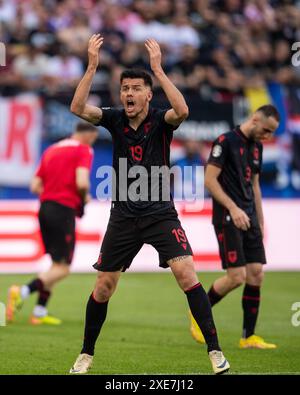 Arber Hoxha of Albania during the EURO 2024, Group B football match ...