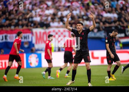 Arber Hoxha of Albania during the EURO 2024, Group B football match ...