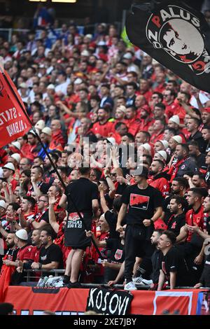 Albanian fans during the EURO 2024, Group B football match between ...