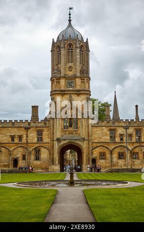 Tom Tower, a bell tower over Tom Gate in Oxford, England. Named after ...