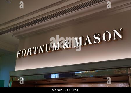 A Fortnum & Mason logo outside their Hong Kong store at K11 Musea in ...