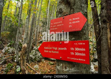 Route to Mount Triglav from Lake Bohinj, Triglav National Park, Julian ...