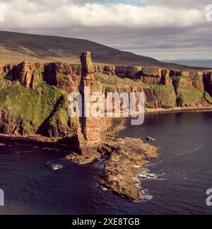 Sandstone cliffs, Rackwick Bay, Hoy, Orkney, Scotland, July 2004 Stock ...