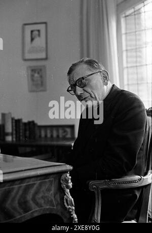 French Jesuit Cardinal Jean Danielou, during a press interview in ...