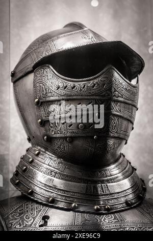 German armor with engraving of Santiago Stock Photo - Alamy