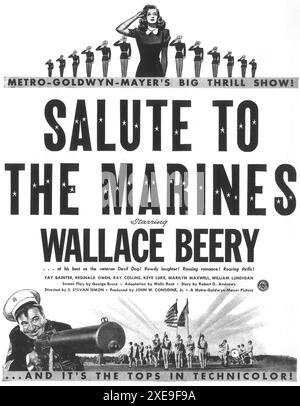 Vintage US MARINES 1940s WW2 American World War II propaganda retro ...