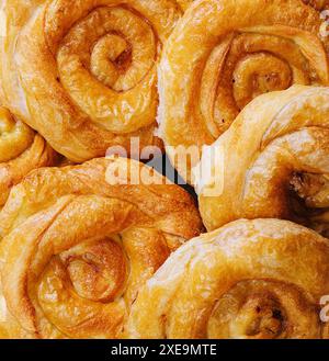 Tasty raising buns on a cloth background Stock Photo - Alamy