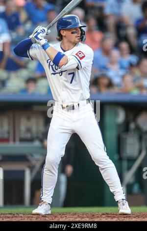 June 25, 2024: Kansas City Royals shortstop Bobby Witt Jr. (7) during a ...