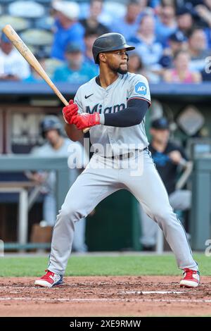 Miami Marlins' Otto Lopez in action during a baseball game against the ...