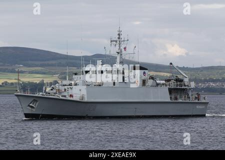The Ukrainian minehunter UKS CHERKASY (M311) heading into The Solent to ...