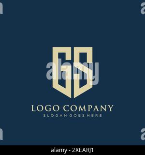 GS letter Type Logo Design vector Template. Abstract Letter GS logo ...