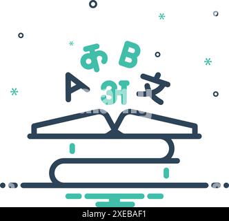 Glossary book logo. Vocabulary icon. Vector illustration Stock Vector ...