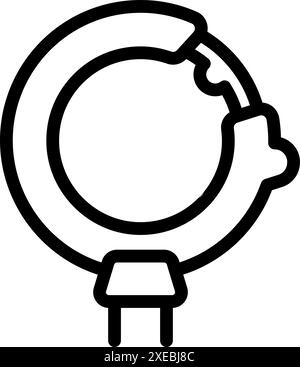 Circle magnetic resonance imaging icon, flat style Stock Vector Image ...