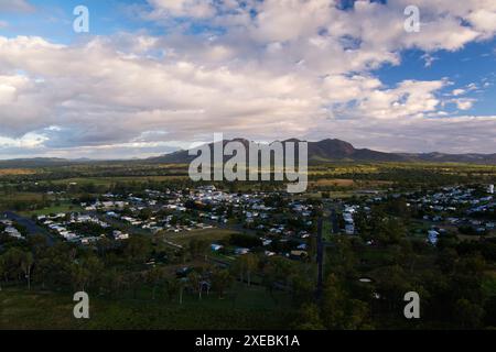 Aerial of Biggenden with Mt Walsh in the background Queensland ...