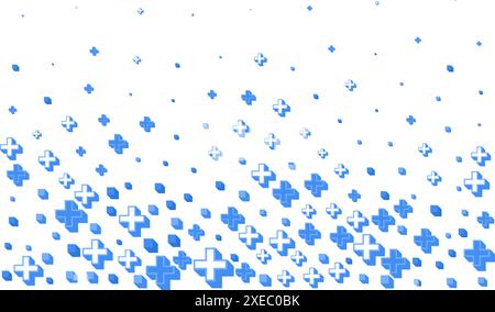 Medical pattern with abstract pluses. Vector healthcare background with ...