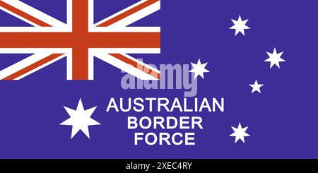 Australian Customs and Border Protection Service flag. Illustration of ...