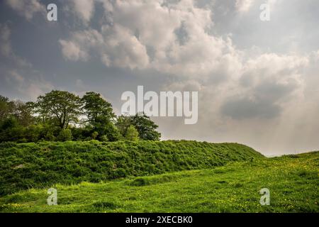 The enigmatic Wittenham Clumps chalk hills in Oxfordshire, UK Stock ...