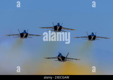 Blue Angels Soar: Precision Practice for Season Debut Stock Photo - Alamy