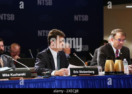 NTSB Marine Safety Investigator Eric Stolzenberg (right) aboard ...